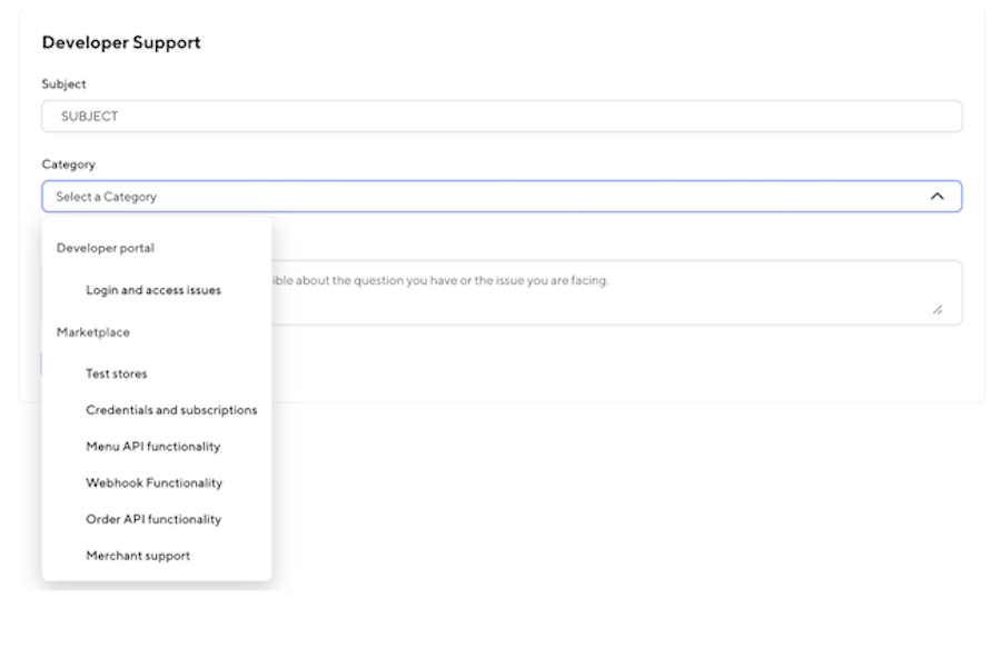 Get support | DoorDash Developer Services